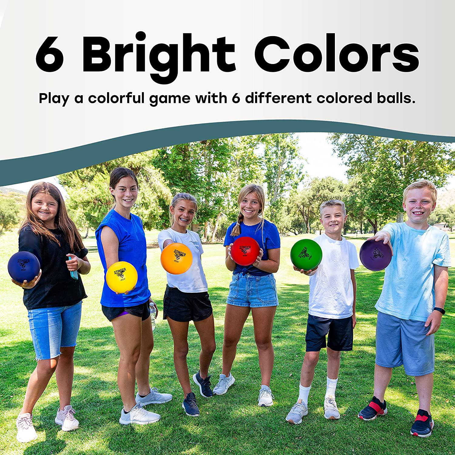 GSM Brands Dodgeballs - Set of 6 Soft Foam Balls for All Ages