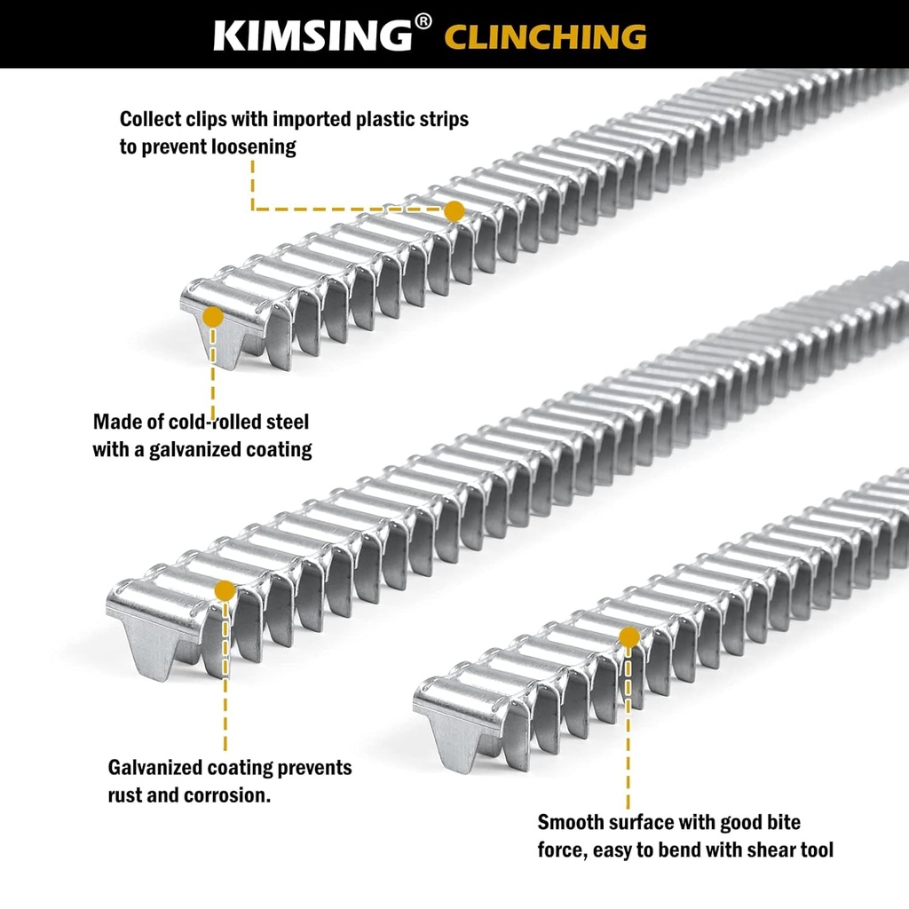 CL-4 Galvanized Clinching Clips - 960 Pcs Fasteners